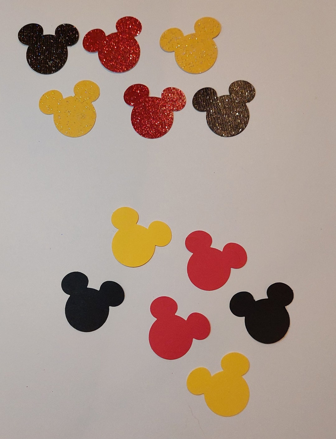 100 Mickey Mouse Head Confetti Die Cut in Cardstock Solid or Glitter - Etsy