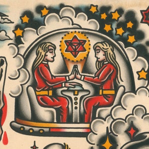 Sheet #4 Alien / Ufo Traditional Tattoo Flash Print (11x14) (alien ...