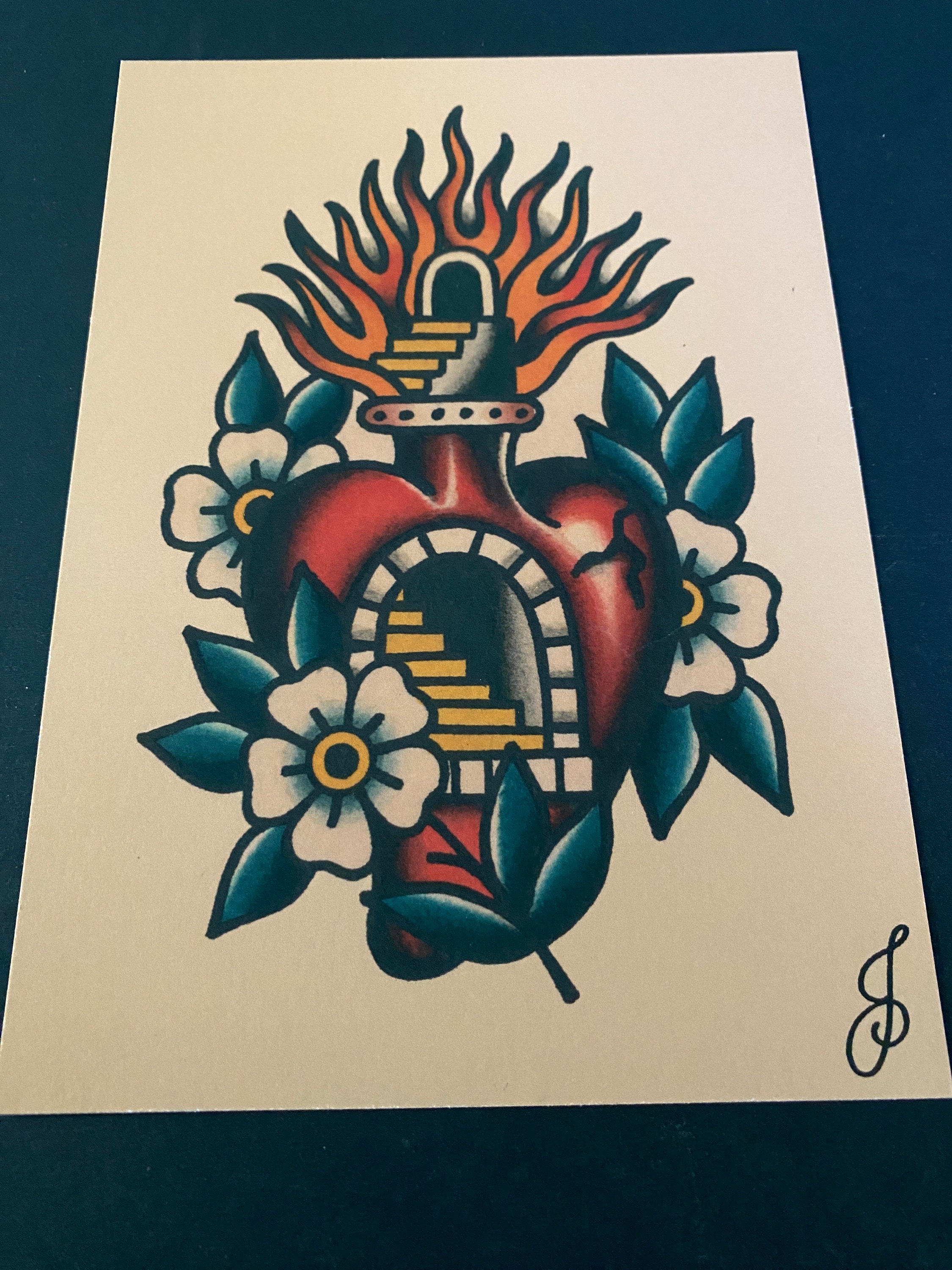 Sacred Heart Flash Art
