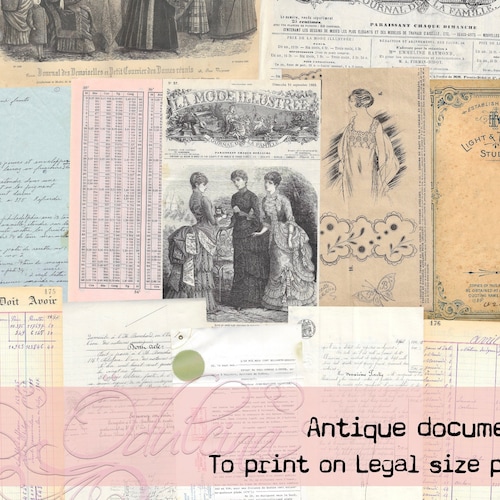 Legal Size Printable Vintage Documents & Legal Papers - Etsy