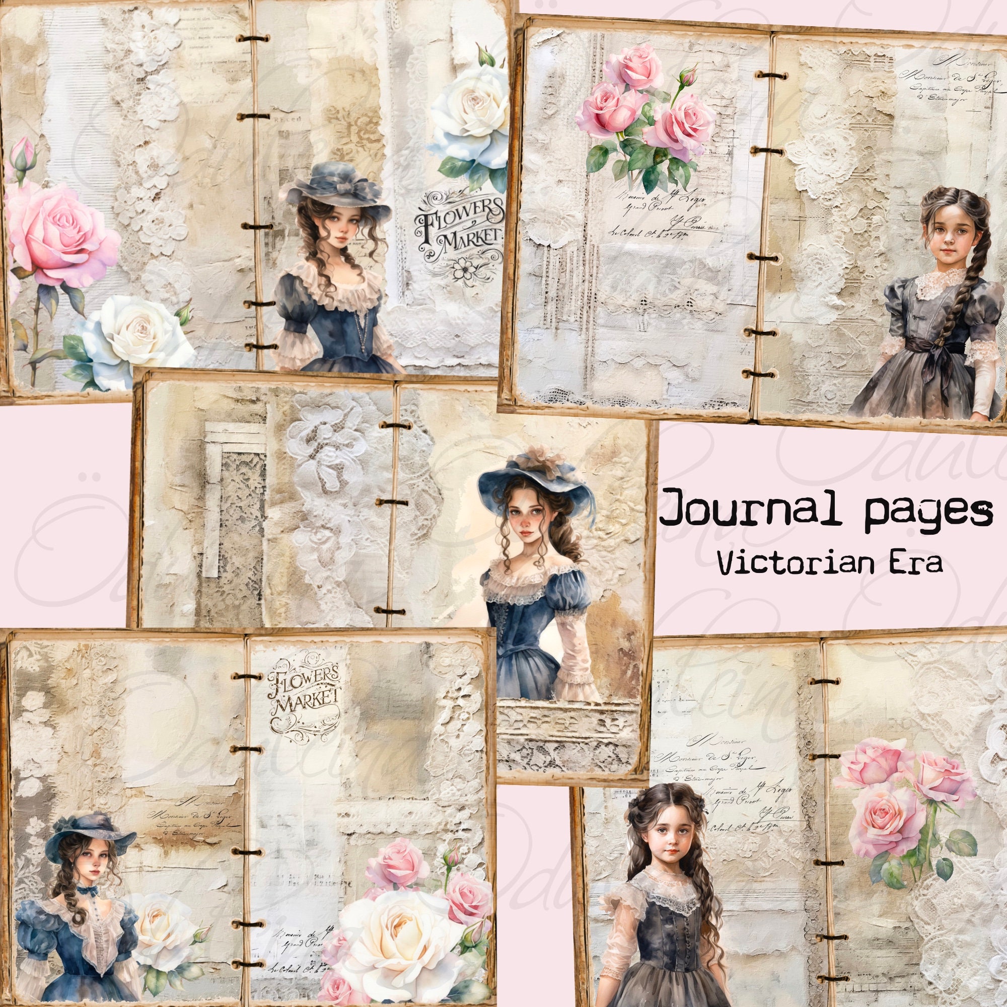 Victorian Era Pages, Digital Download - Antique Papers - Printable for ...