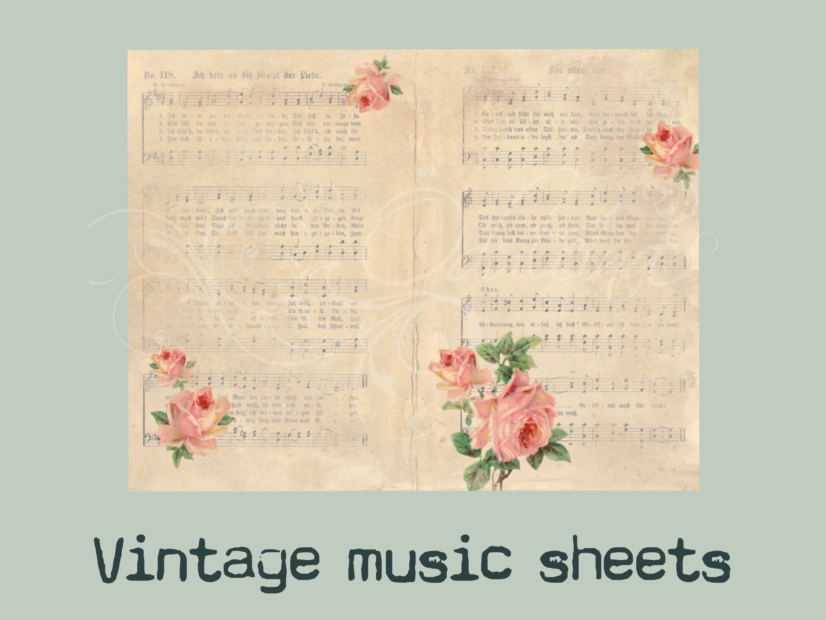Vintage Music Sheets Digital Download Antique Papers - Etsy