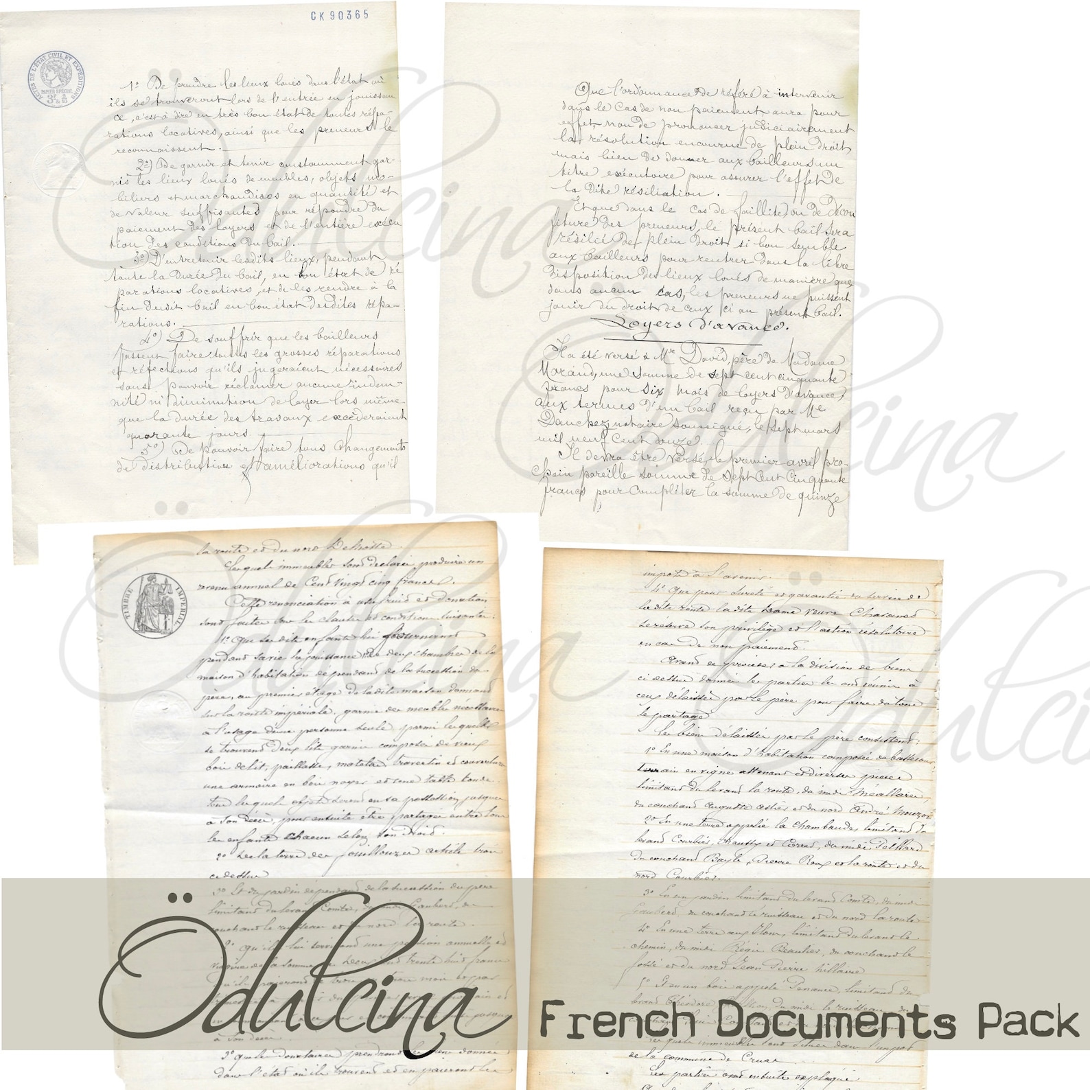 French Documents Pack Digital Kit Printable Digital - Etsy