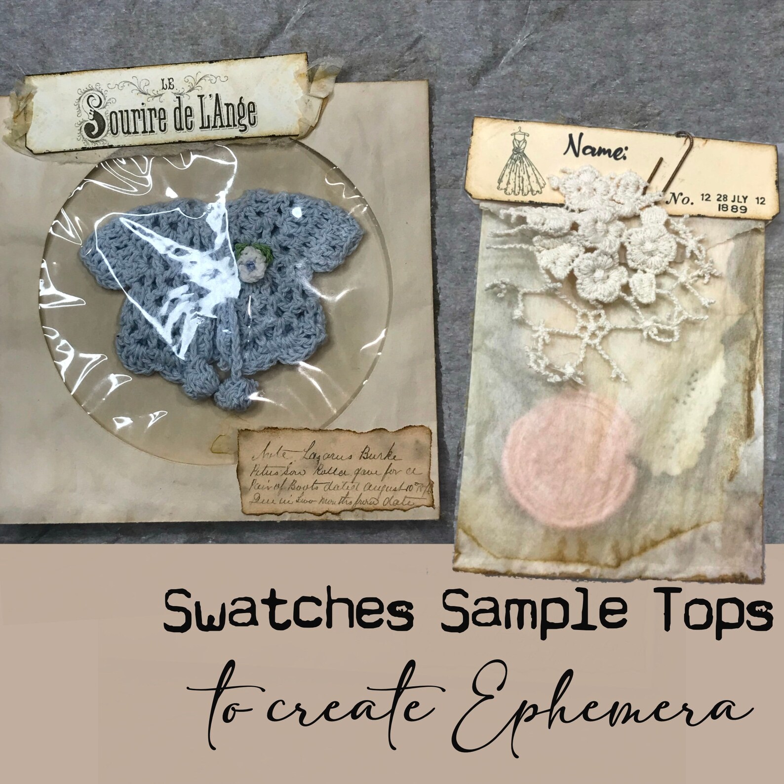 Swatches Sample Top Digital Set, Printable, for Junk Journal Ephemera ...