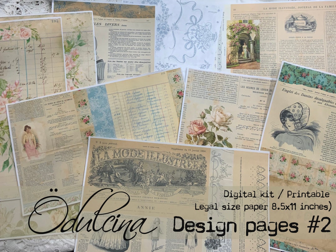 Legal Size Printable, Design Papers #2, Vintage Wallpaper - Antique ...