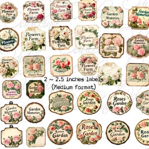 Flowers Label Kit - Blank Labels With Flowers, Gardeners Labels ...