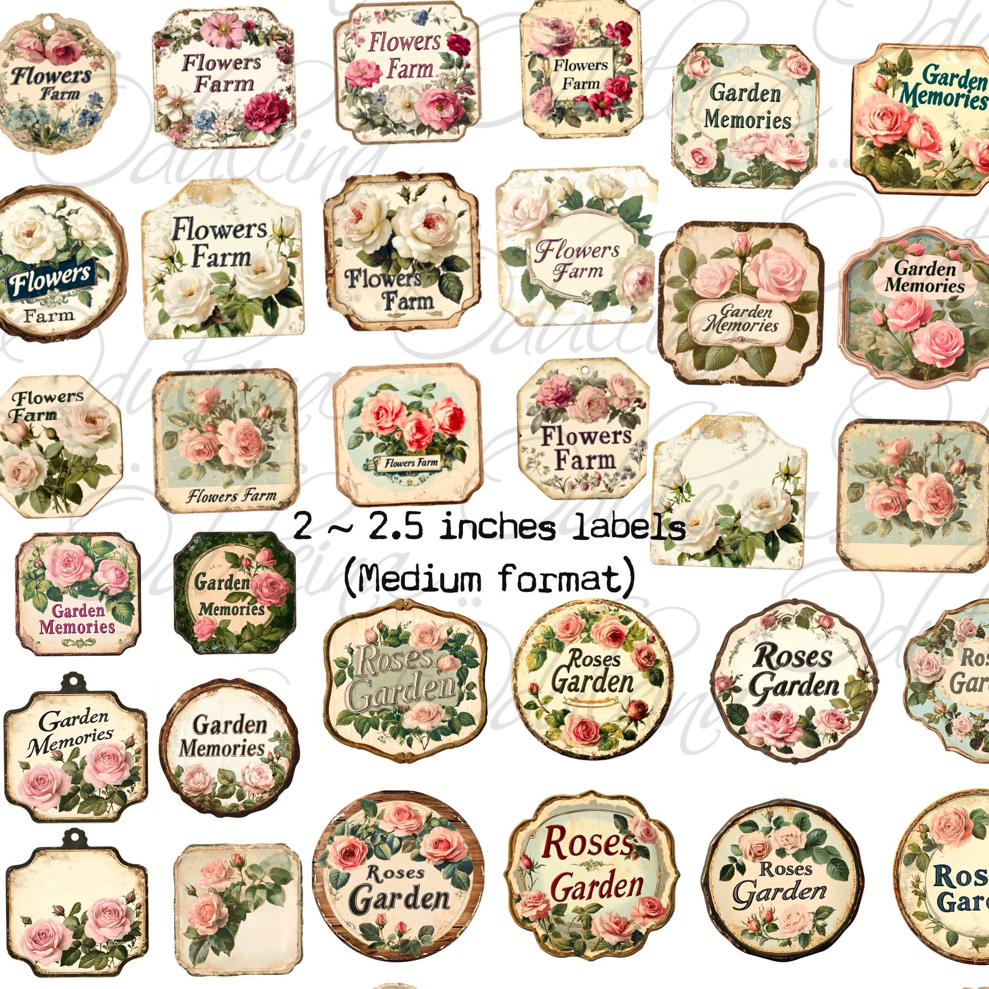 Flowers Label Kit - Blank Labels With Flowers, Gardeners Labels ...