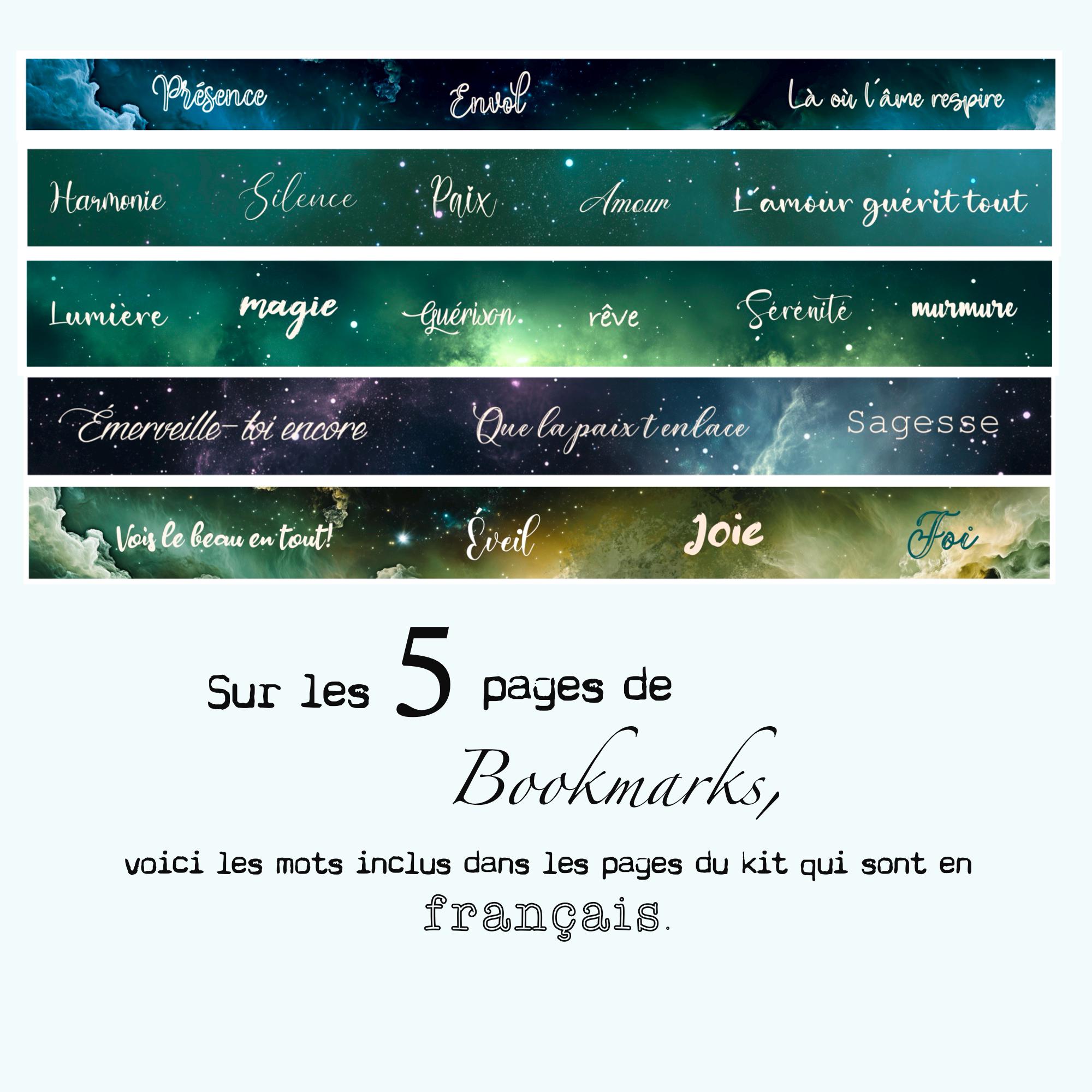 Enchanted Forest Bookmarks - French / English Kit With Positive Words ...