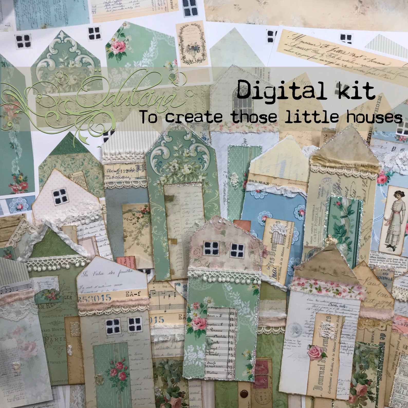 Little House Ephemera Kit Printable Tag Creation Junk - Etsy Canada