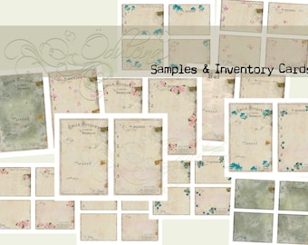 Vintage Sample Cards Digital Set Printable for Junk Journal | Etsy