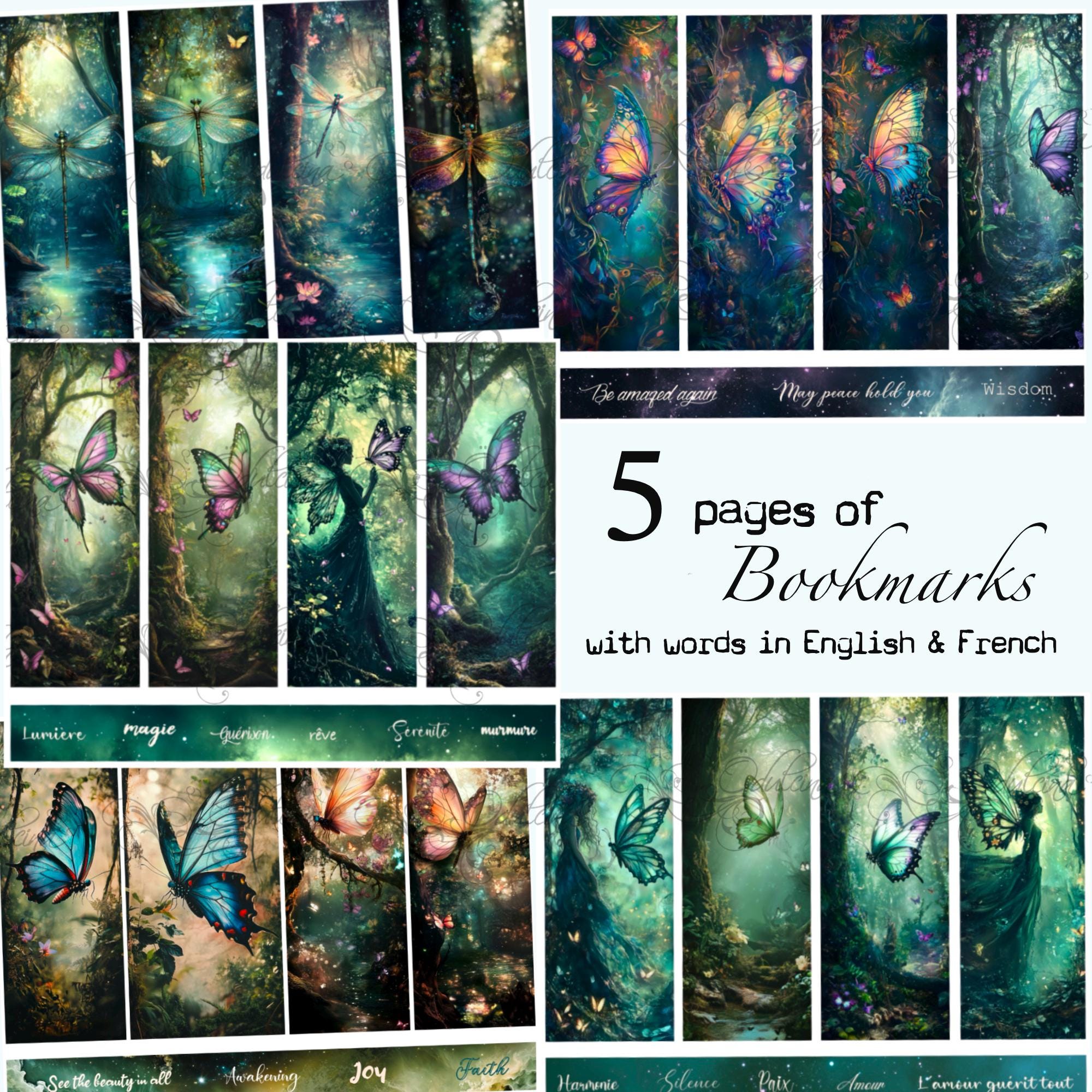 Enchanted Forest Bookmarks - French / English Kit With Positive Words ...