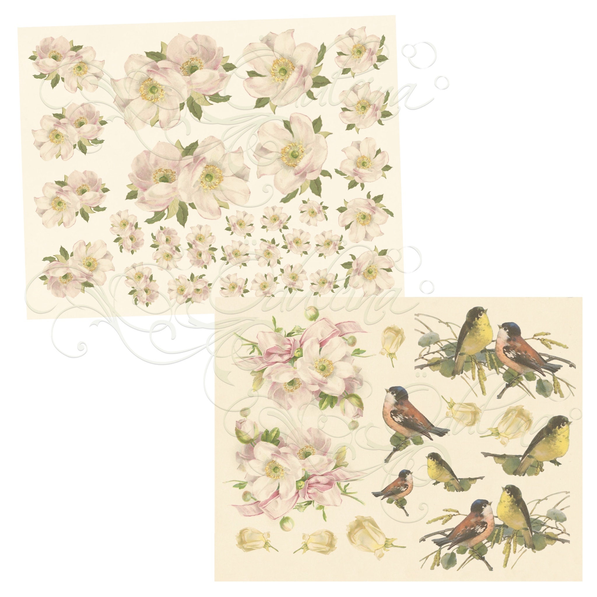 Elegant Roses Kit Digital Download Antique Papers - Etsy