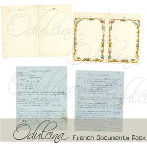 French Documents Pack, Digital Kit, Printable, Digital Download, Junk ...