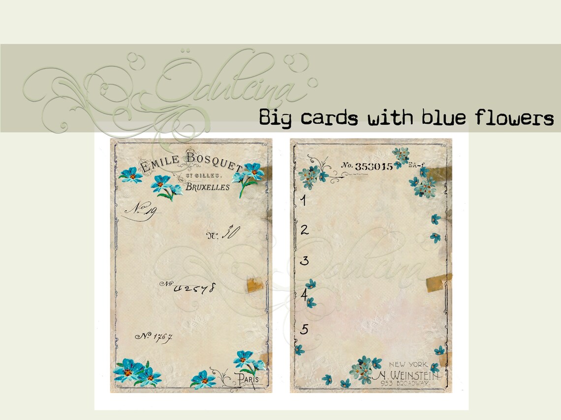 Sample & Inventory Cards Digital Set Printable for Junk - Etsy