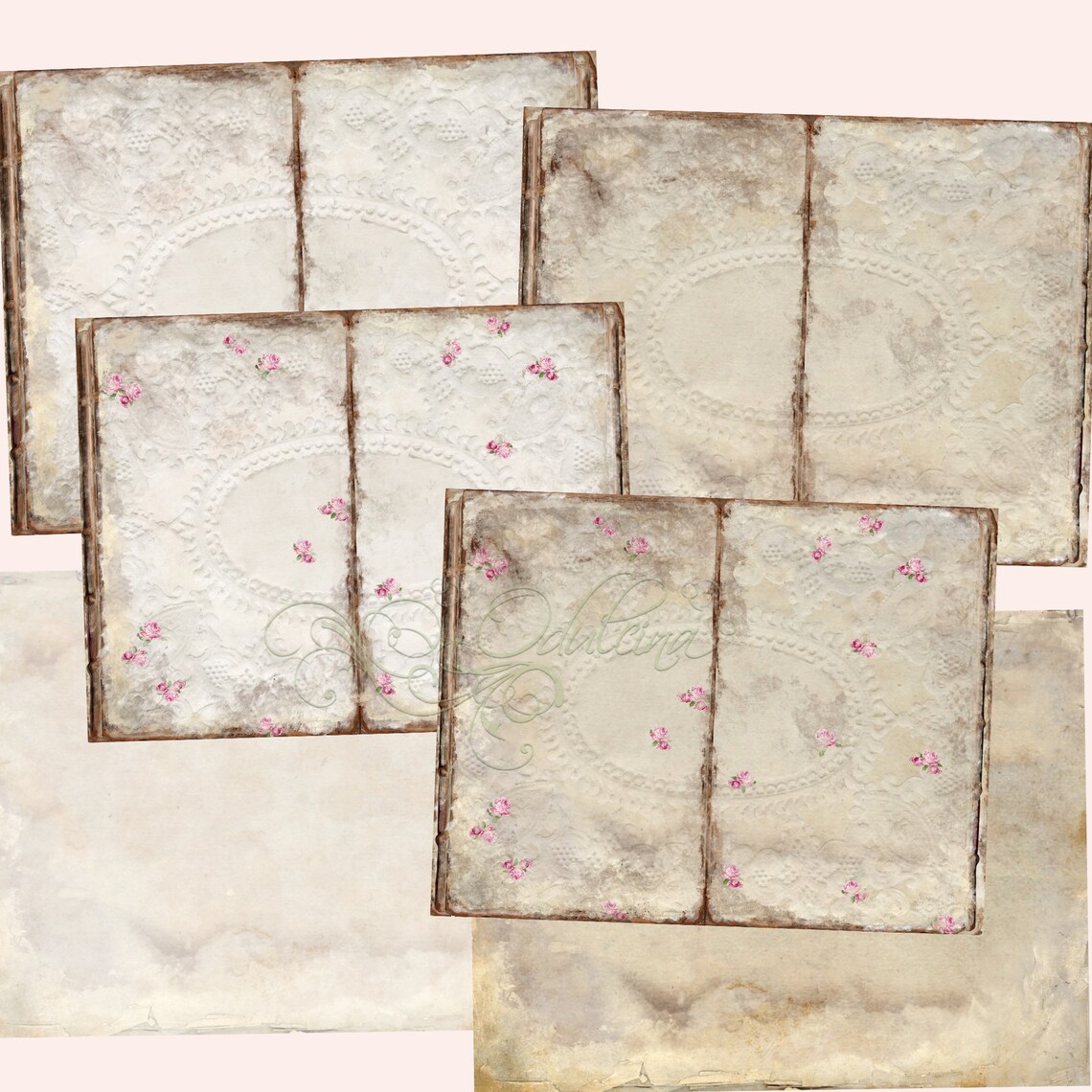 Journaling With Roses, Digital Download - Antique Papers - Printable ...
