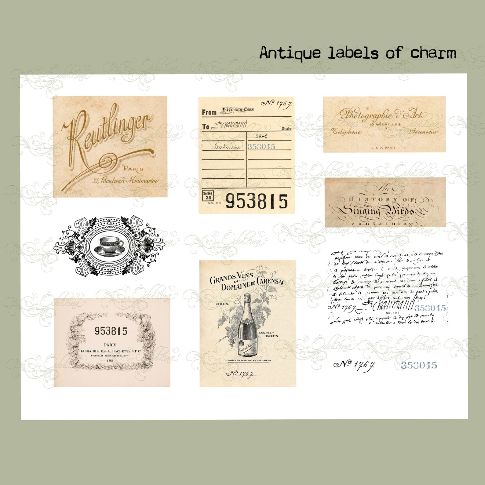 Antique Labels Digital Set Printable for Junk Journal - Etsy