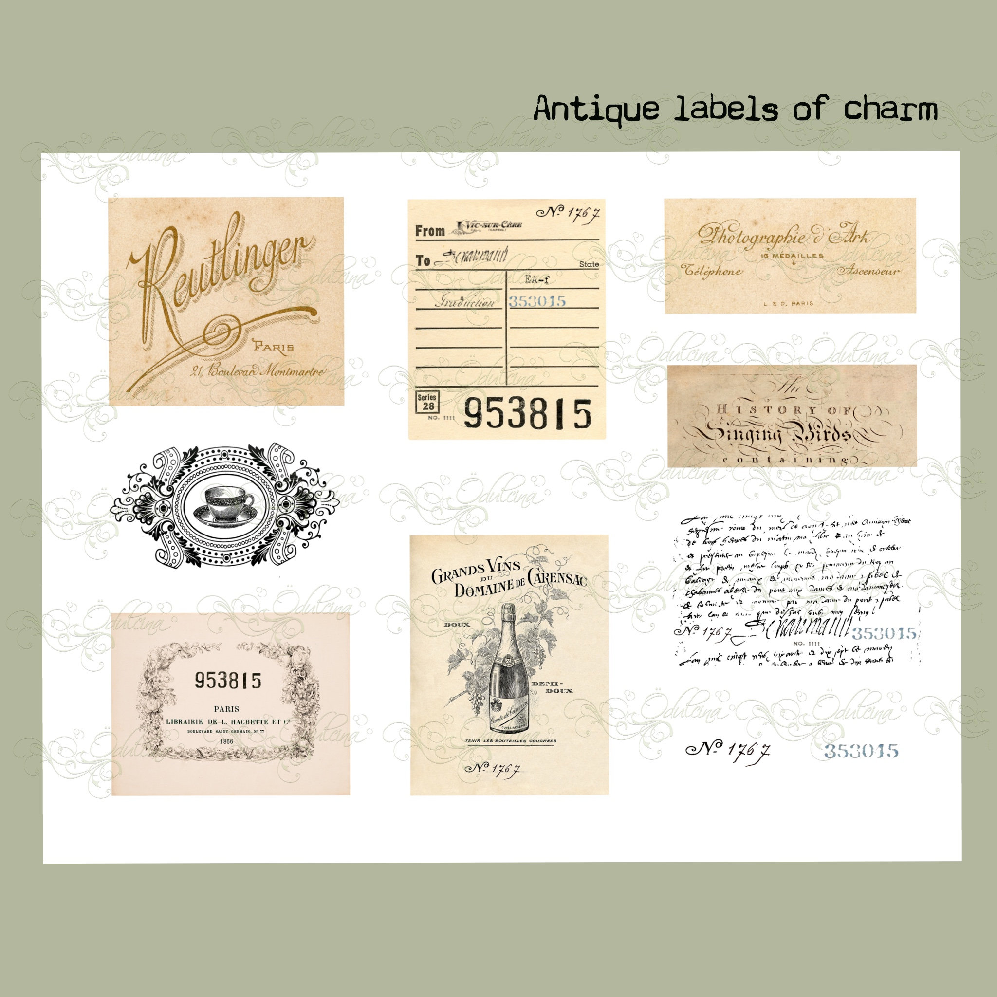 Antique Labels Digital Set Printable for Junk Journal - Etsy