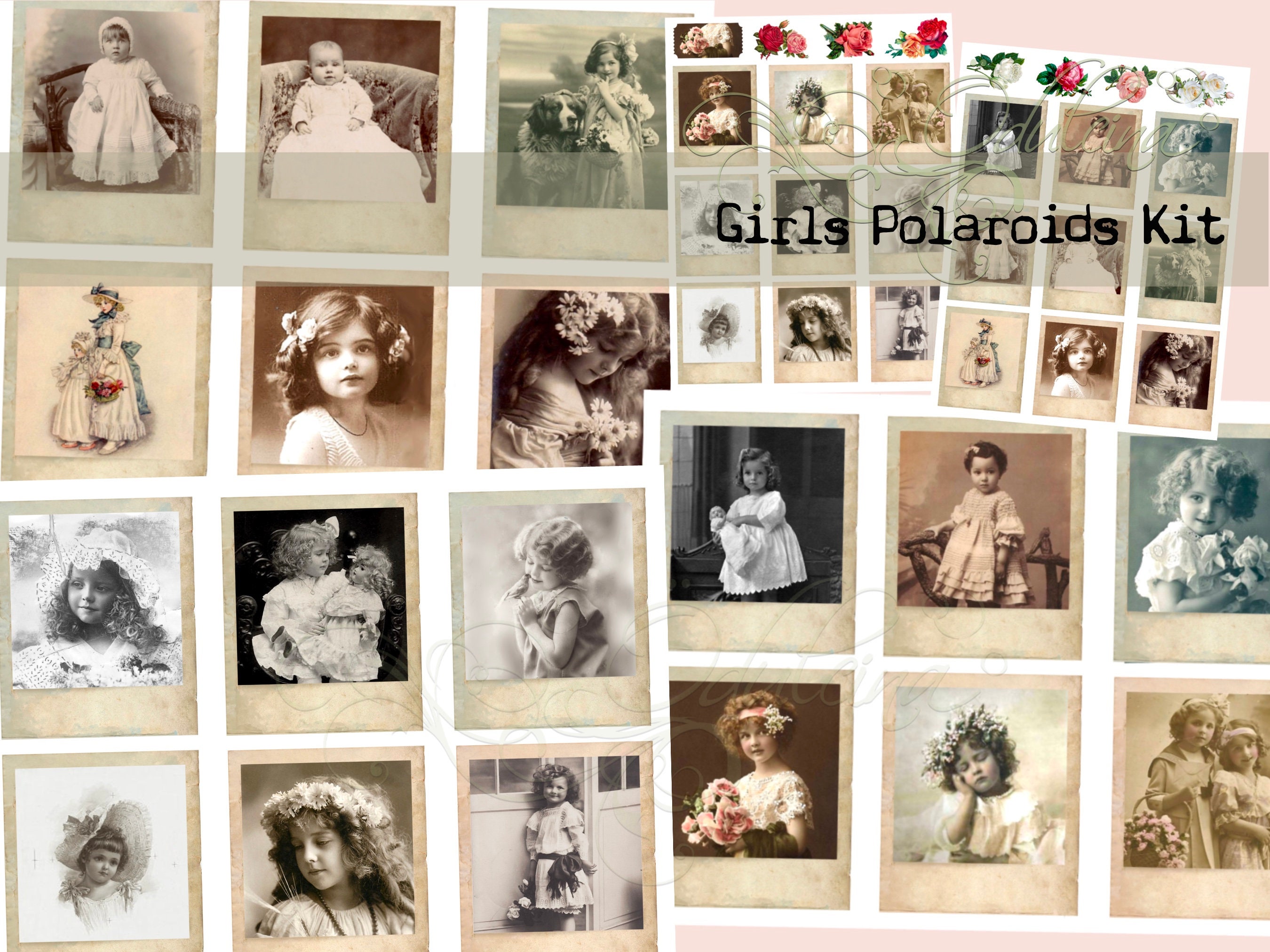 Girls Photos Digital Set Printable for Mariage Album Junk - Etsy Canada