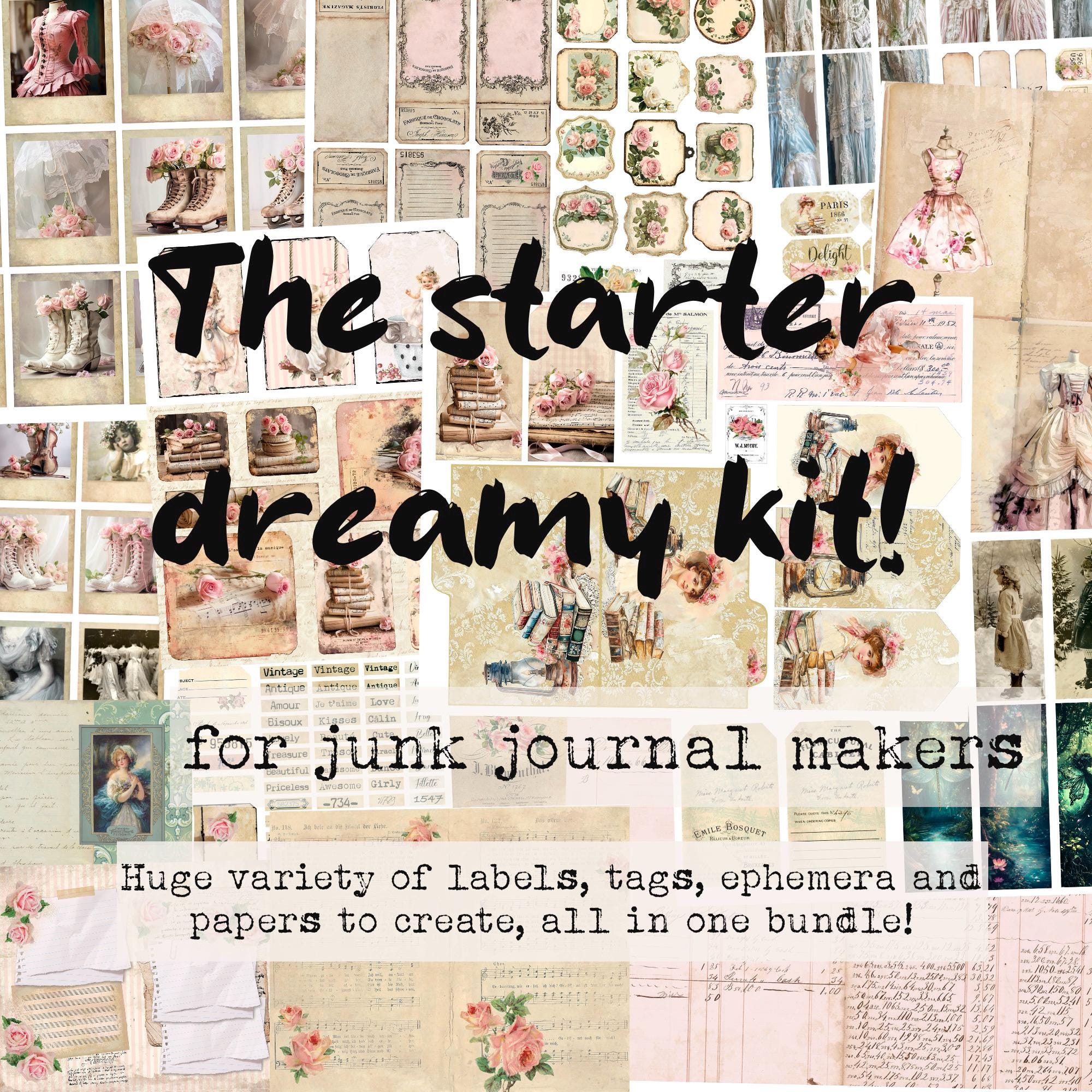 The Starter Dreamy Kit - Junk Journal Creation Kit, Print and Play Kit ...