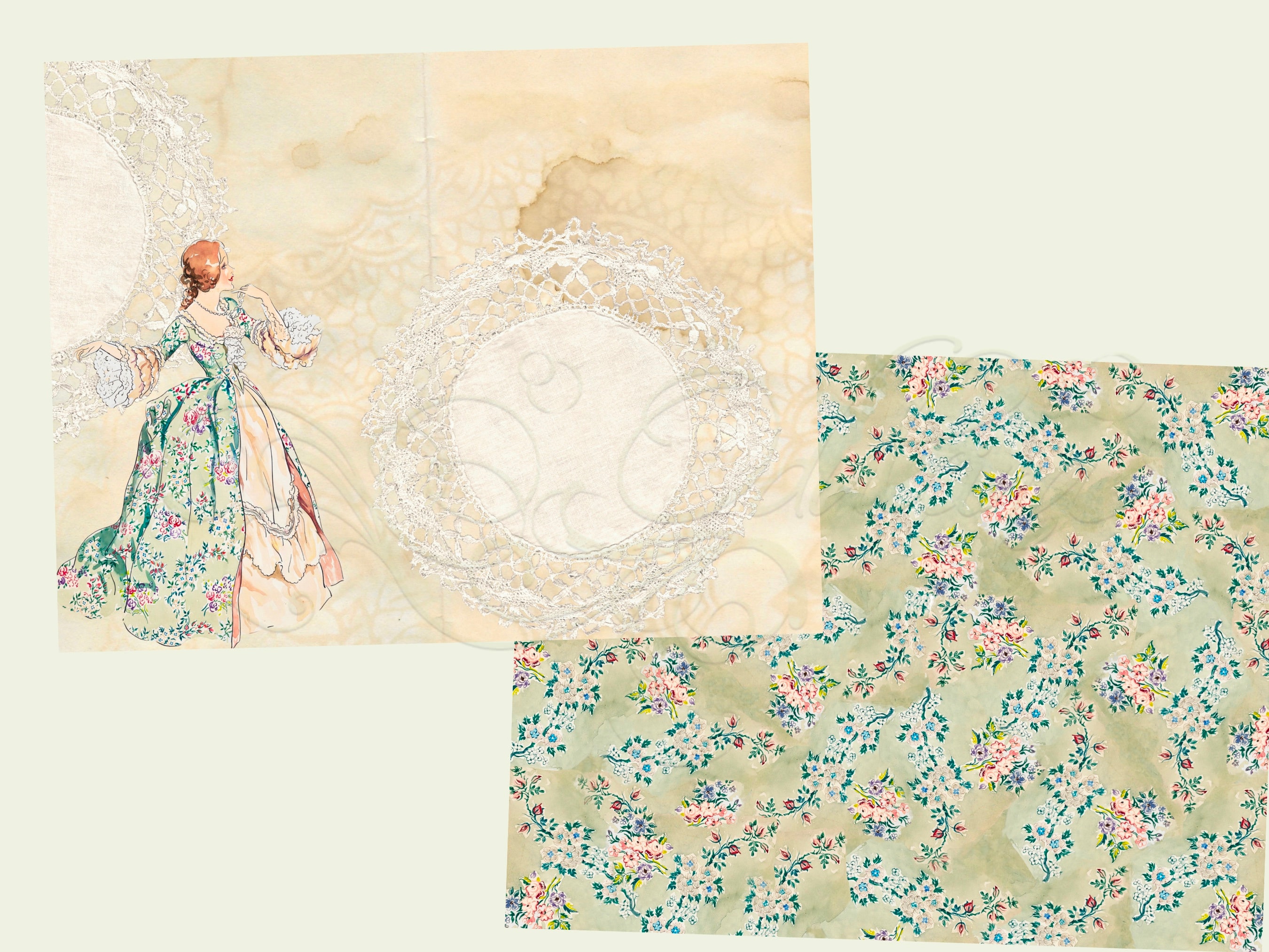 Antique Collection and a Victorian Lady Kit Printable - Etsy