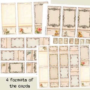 Vintage Sample Cards #2 Digital Set, Printable, for Junk Journal ...