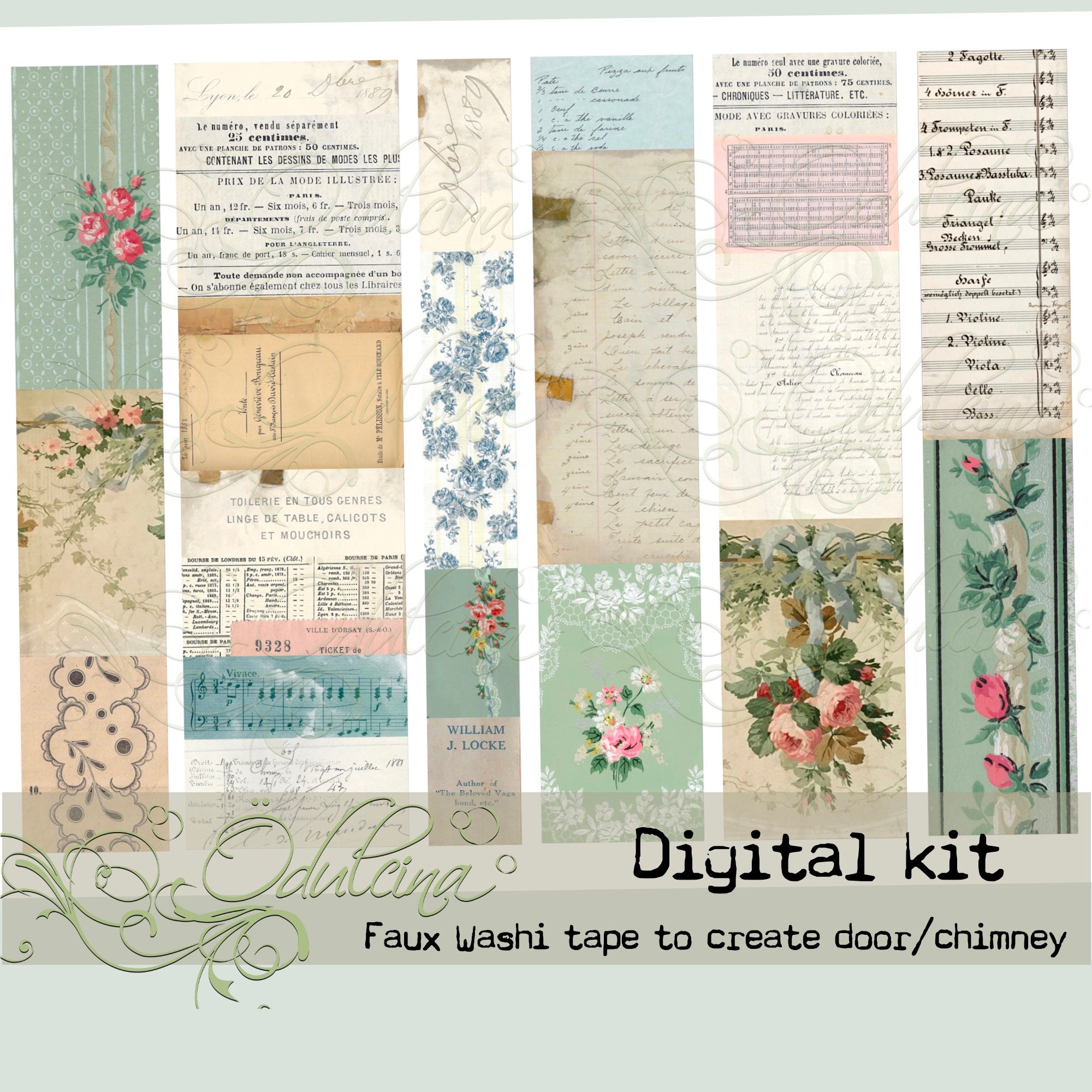 Little House Ephemera Kit Printable Tag Creation Junk - Etsy Canada