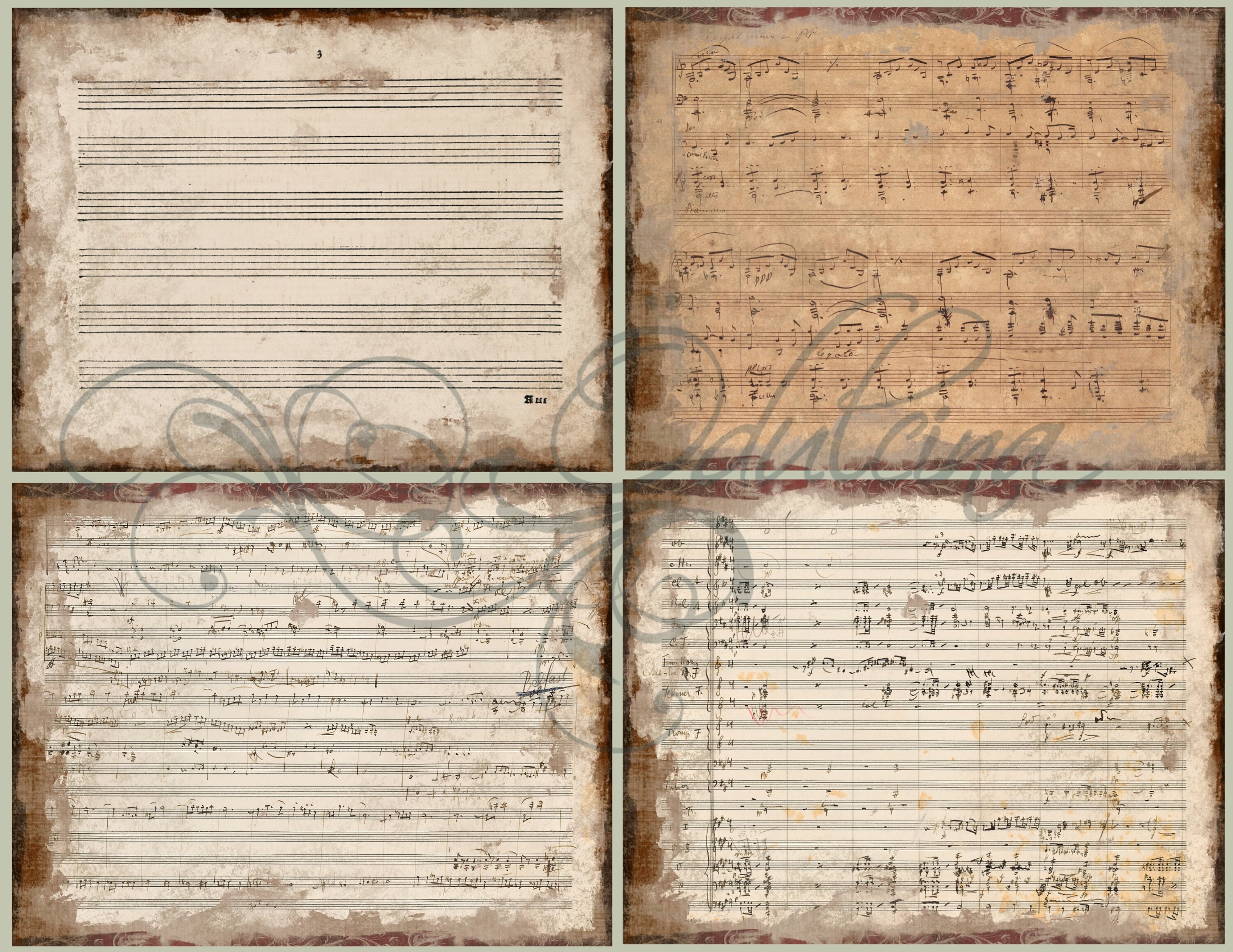 Vintage Music Sheets Digital Download Antique Papers - Etsy