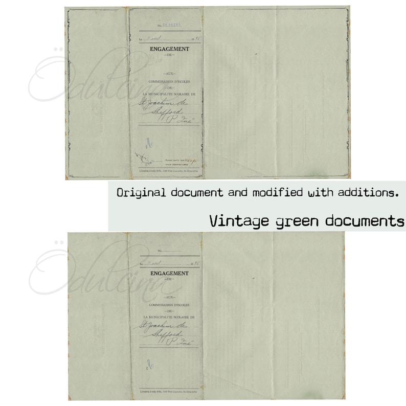 Legal Size Printable, Vintage Reproduction Document of a Teacher's ...