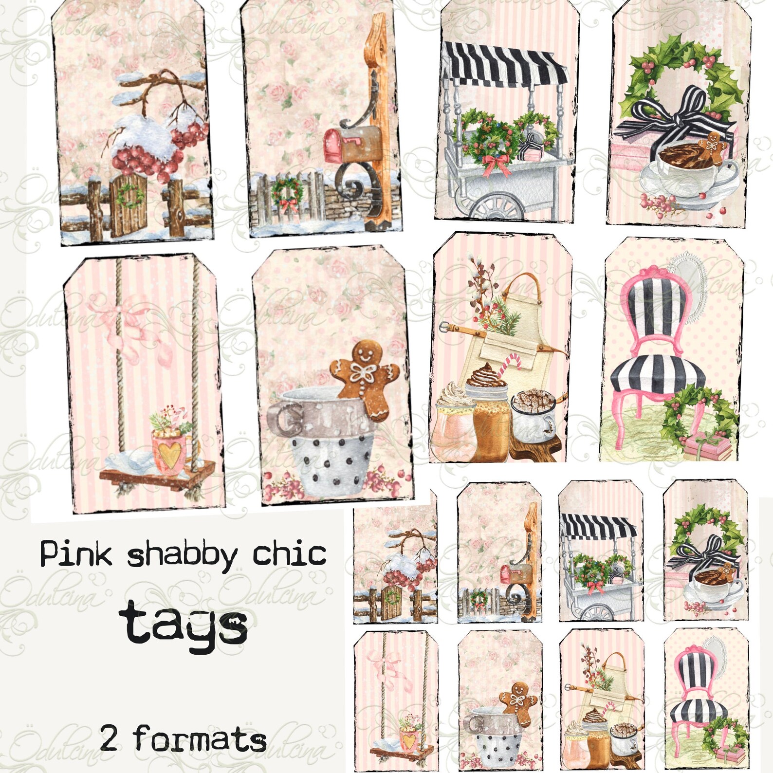 Holiday Season Tags, Printable, Mason Jar Design, Tag Creation, Junk ...