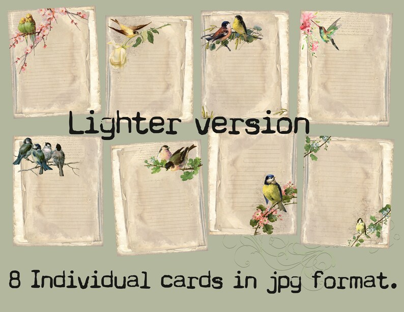 Journaling With Birds Kit Cards With Bible Scriptures in - Etsy