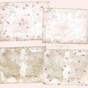 Journaling With Roses, Digital Download - Antique Papers - Printable ...