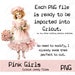Pink Girls, PNG Files Ready for Cricut Machine, Junk Journal Ephemera ...