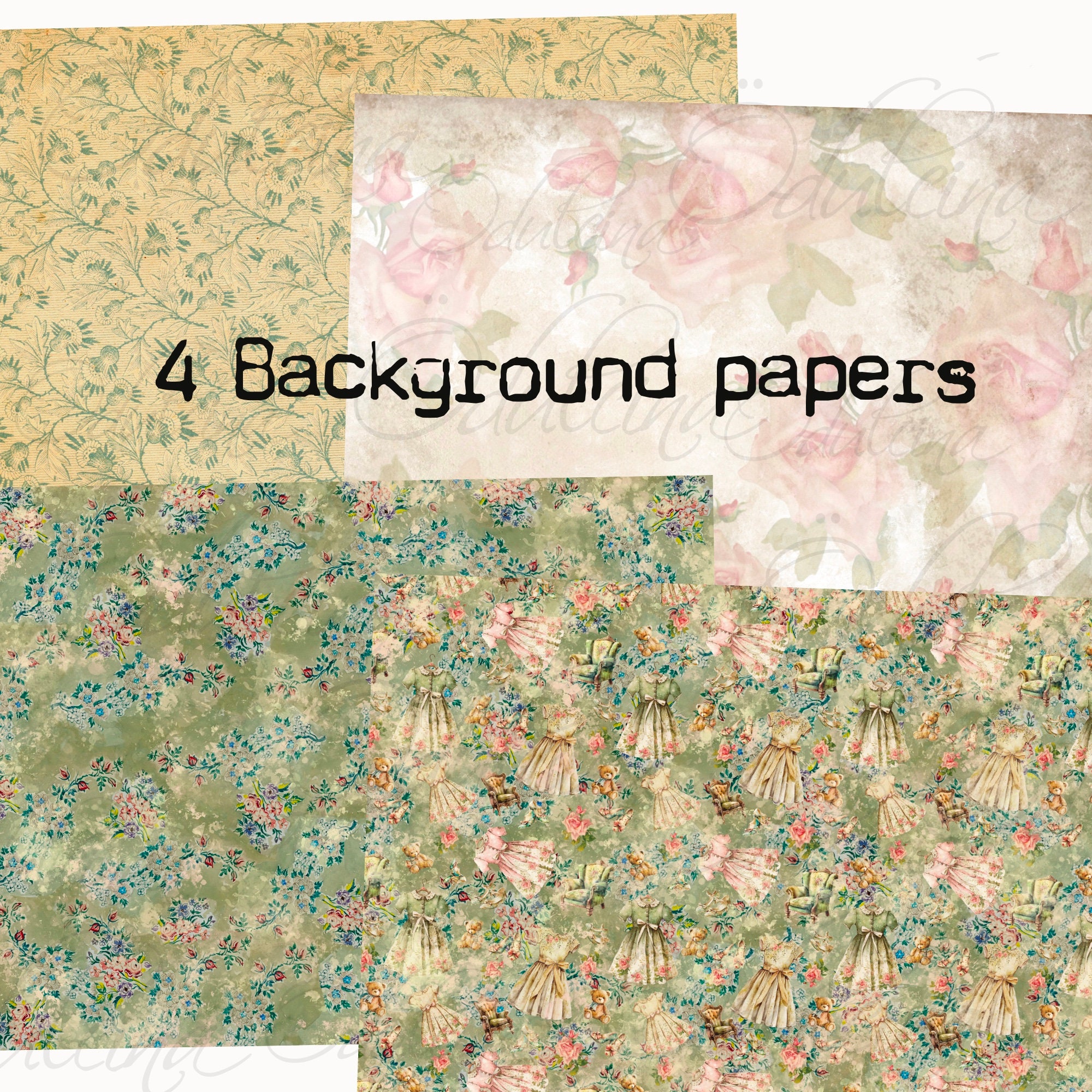 Dressing Room Pages to Create a Shabby Chic Junk Journal - Printable ...