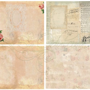 Shabby Victorian Roses, Digital Download - Antique Papers - Printable ...