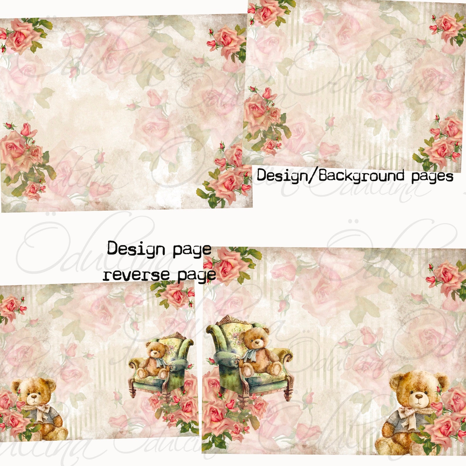 Dressing Room Pages to Create a Shabby Chic Junk Journal - Printable ...
