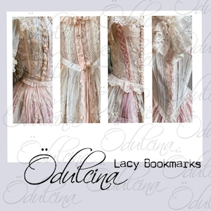 Lacy Bookmarks Printable Kit - Lace Dresses Bookmark, Shabby Chic ...