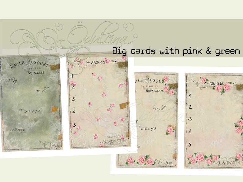 Sample & Inventory Cards Digital Set Printable for Junk - Etsy