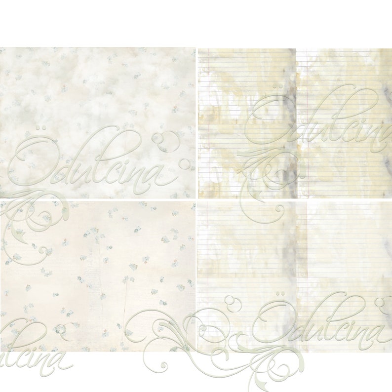 Forget Me Not Kit, Digital Download - Antique Papers - Printables for ...