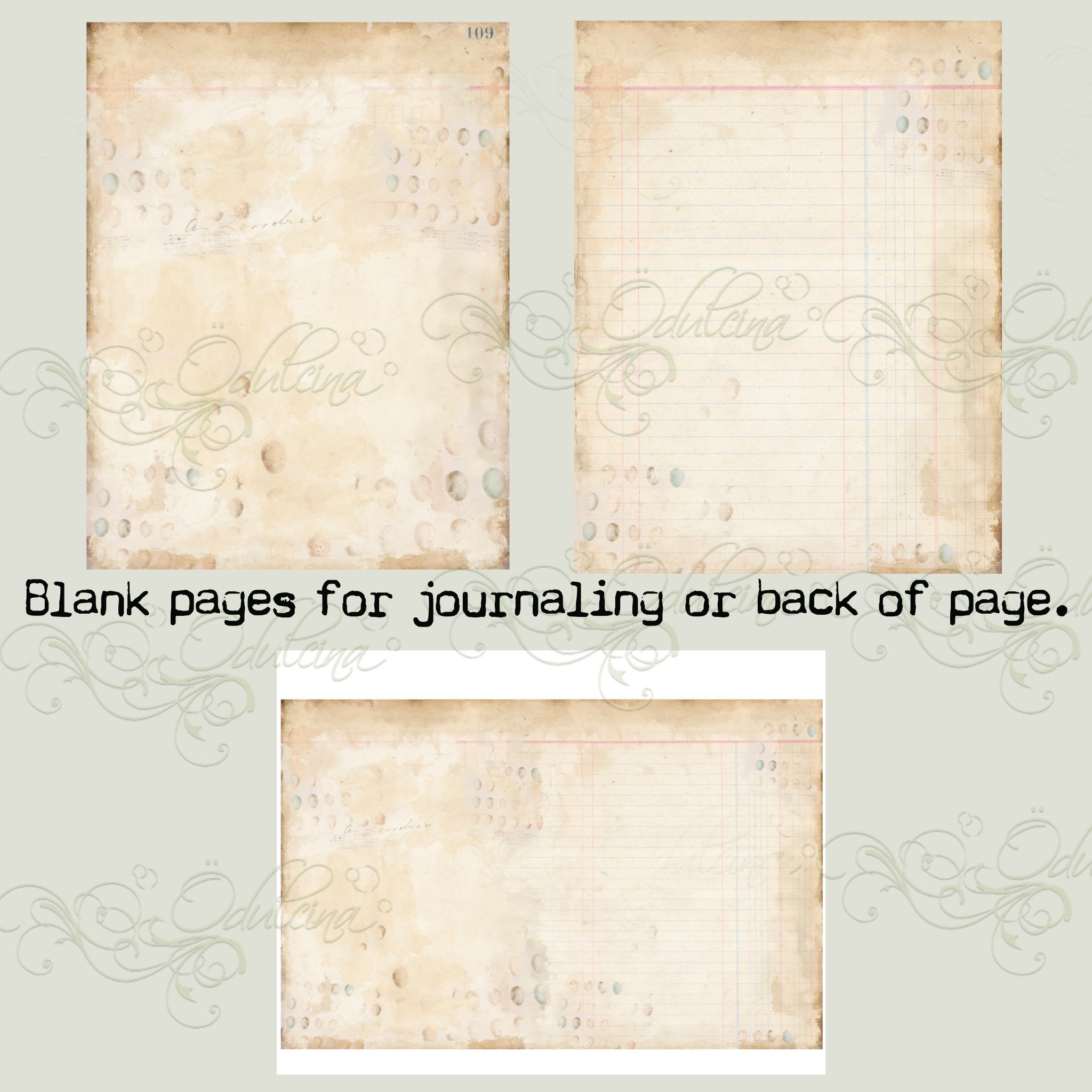 Lovely Birds Kit Digital Download Antique Papers - Etsy