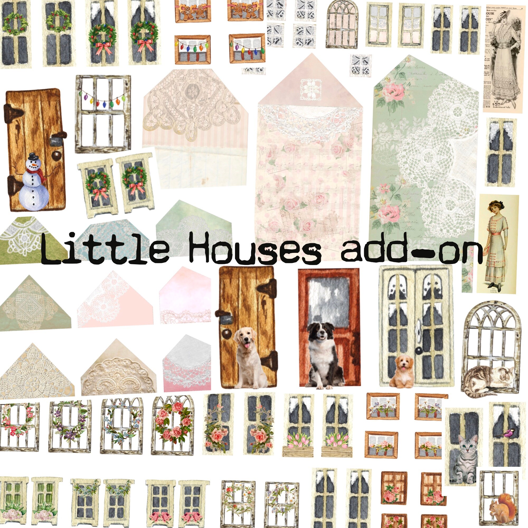 Little House Add-on Kit, Printable, Tag Creation, Junk Journal ...