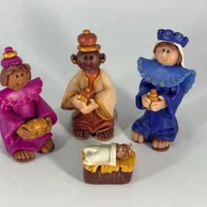 Polymer Scupted Nativity Set - Etsy