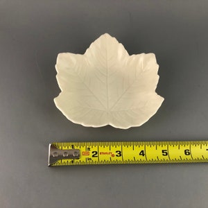 Belleek Maple Leaf Shape Dish Ireland Beleek Green Stamp - Etsy