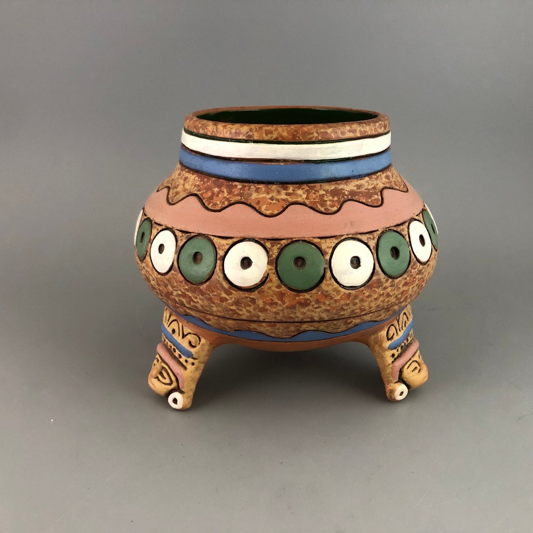 Aztec Pottery Art Planter Vase - Etsy