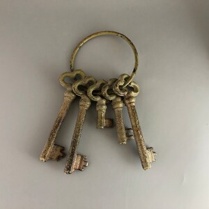 Skeleton Keys on a Ring Victorian Key Set - Etsy