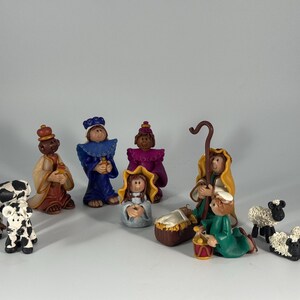 Polymer Scupted Nativity Set - Etsy