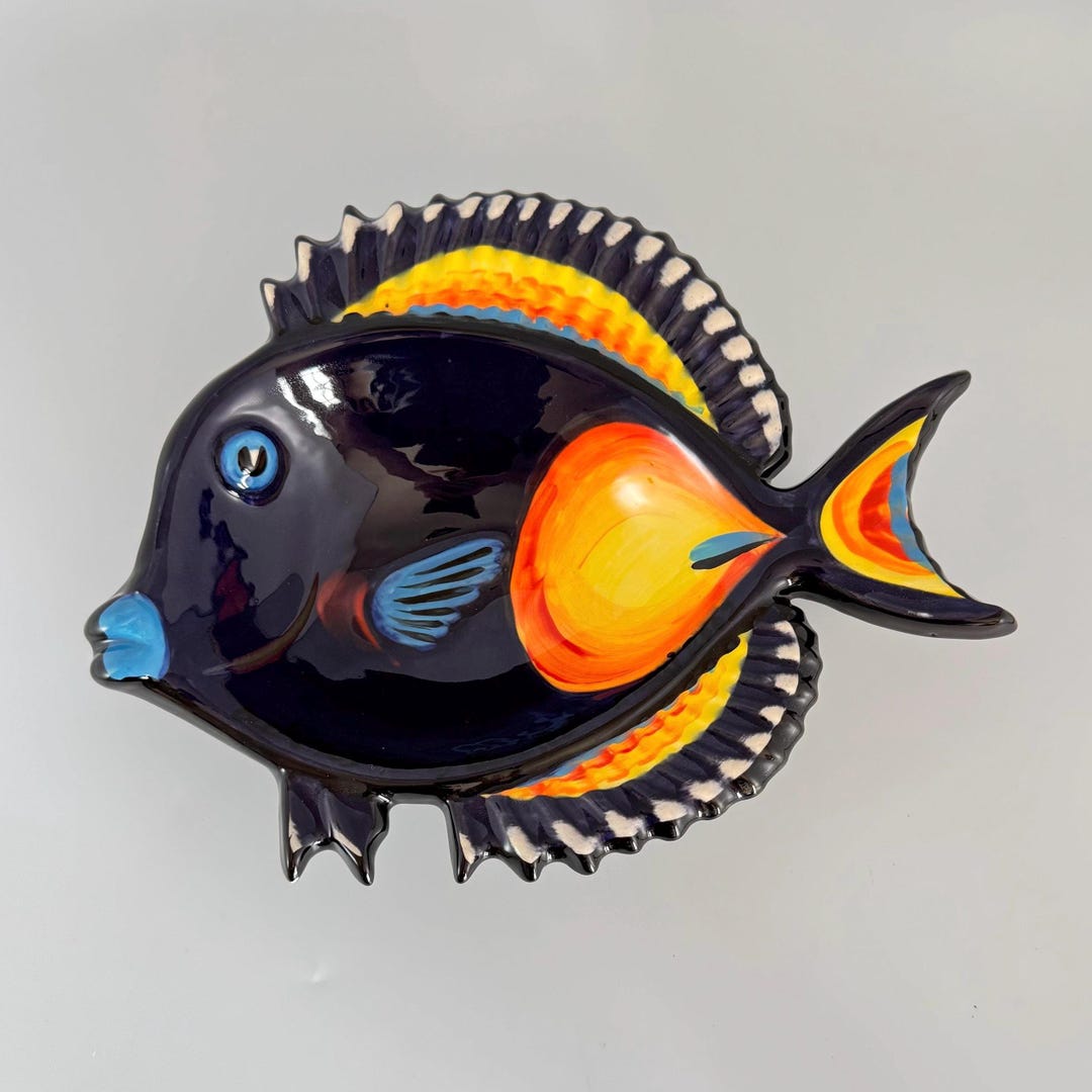 Ben Diller Maui Ceramic Tropical Fish Plate Wall Plaque - Etsy
