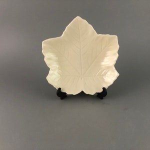 Belleek Maple Leaf Shape Dish Ireland Beleek Green Stamp - Etsy