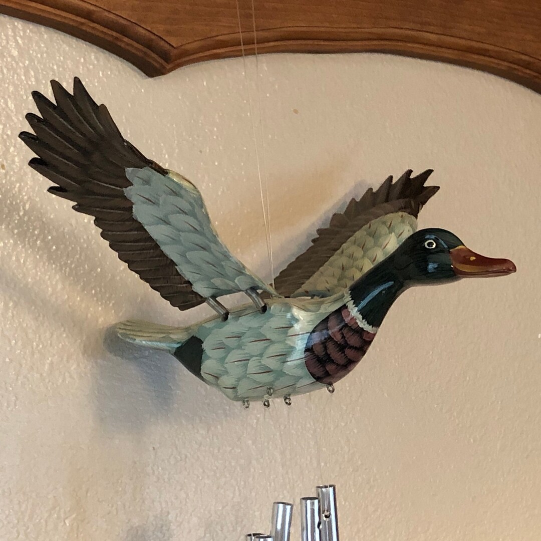 Mallard Duck Wind Chime With Moving Wings - Etsy