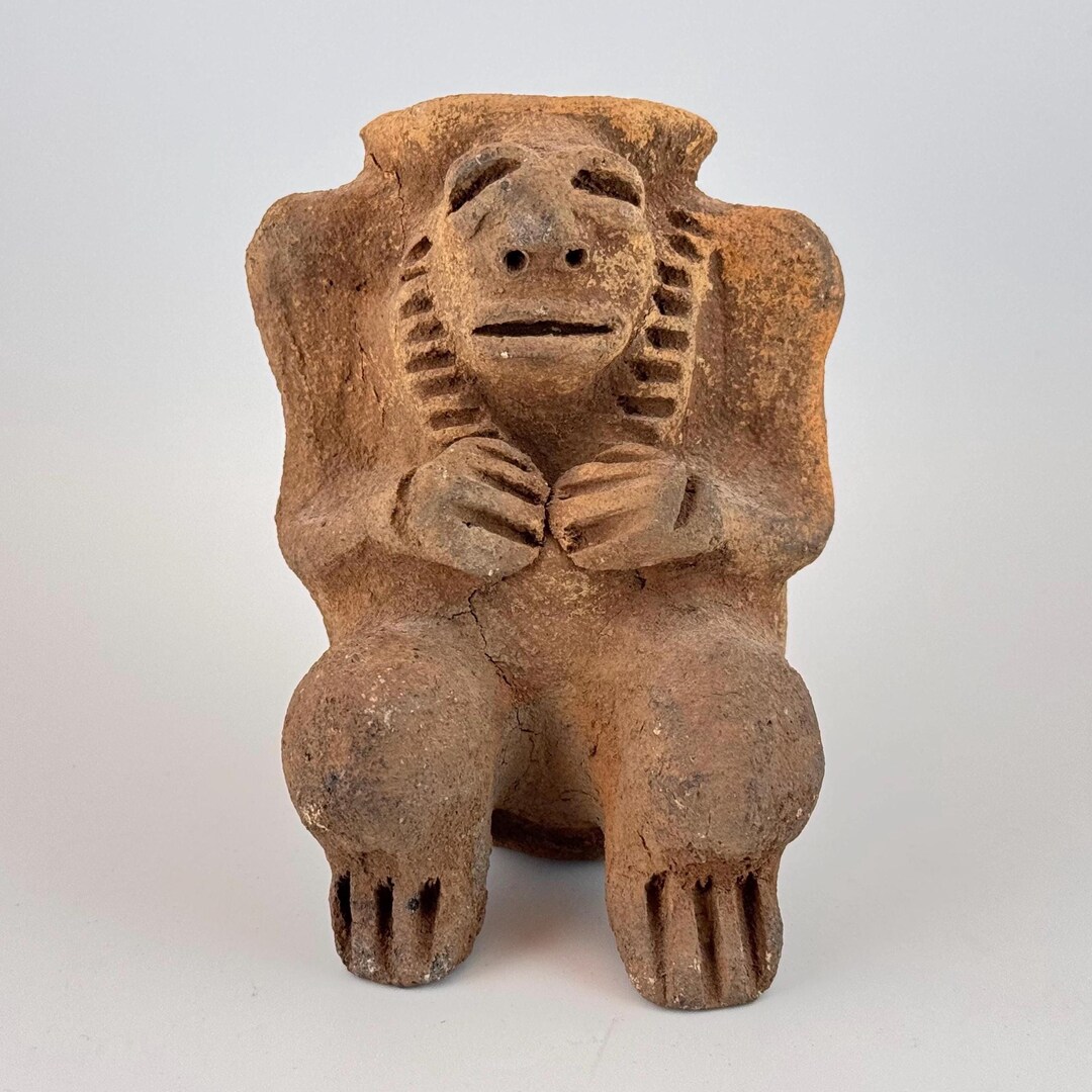 Maya or Aztec Deity Figure Vessel - Pre Columbia Reproduction Pottery ...