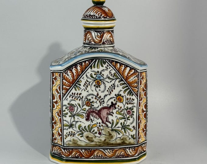Ceramic Decanter Hand Painted From Portugal - Etsy